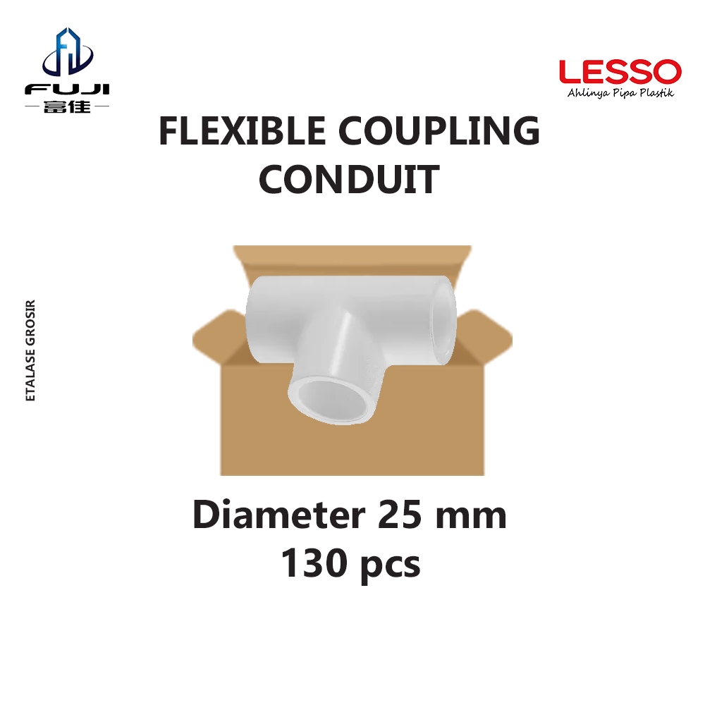 Jual Lesso PVC Conduit Tee Sambungan Pipa T Grosir 20 mm 25 mm 32 mm ...