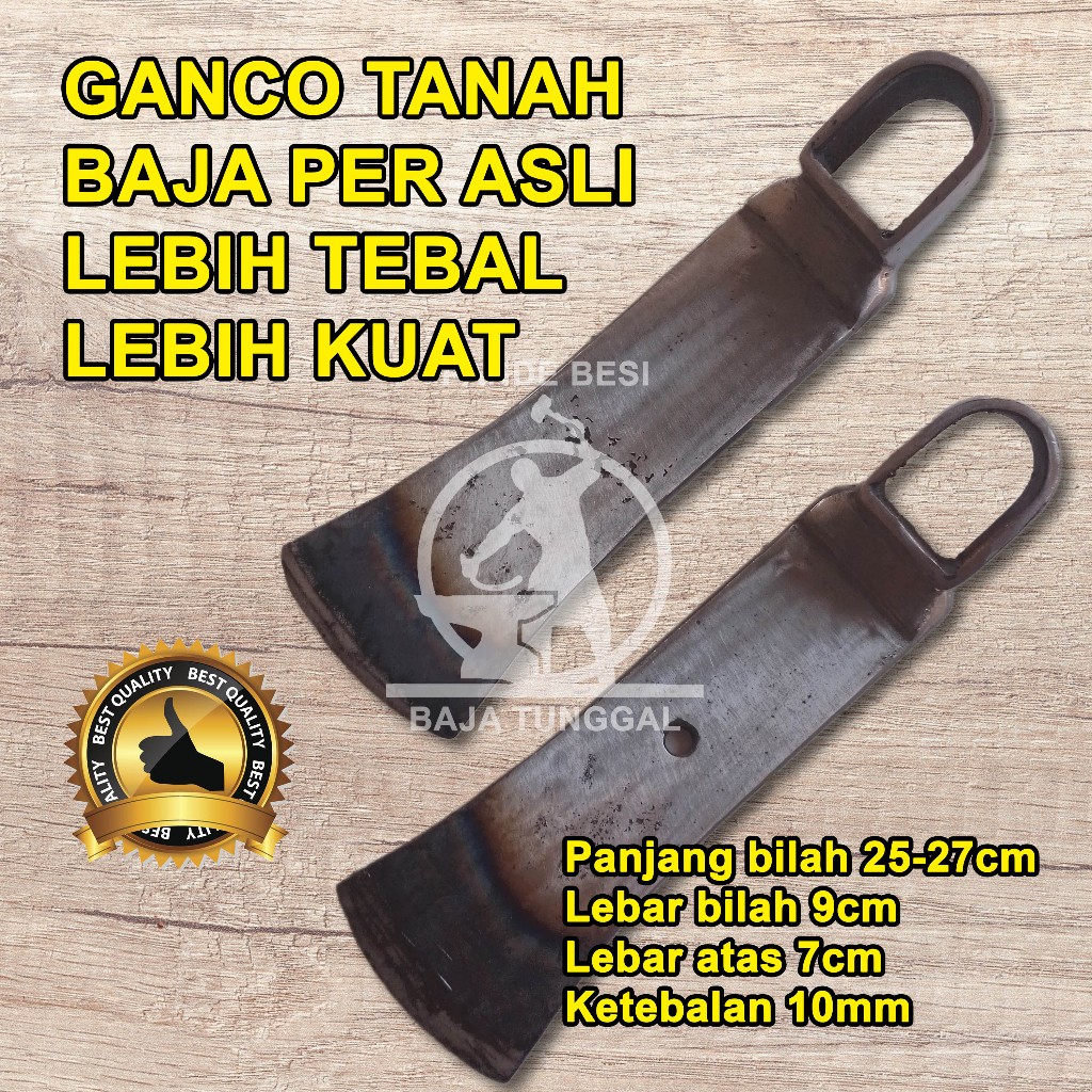 Jual Ganco Tanah Asli Per Baja - Cangkul Kecil Baja Tebal - Ganco Baja ...
