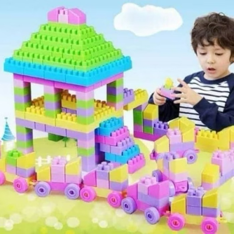 Jual Best- MR BLOCK BESAR Mainan Block Susun Edukasi Anak isi 88,176,206pc | Shopee Indonesia
