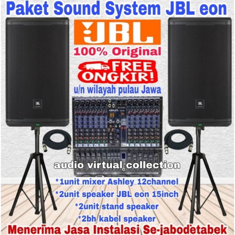Jual PAKET SOUND SYSTEM SPEAKER AKTIF JBL EON 15 INCH (TOP 1) | Shopee Indonesia