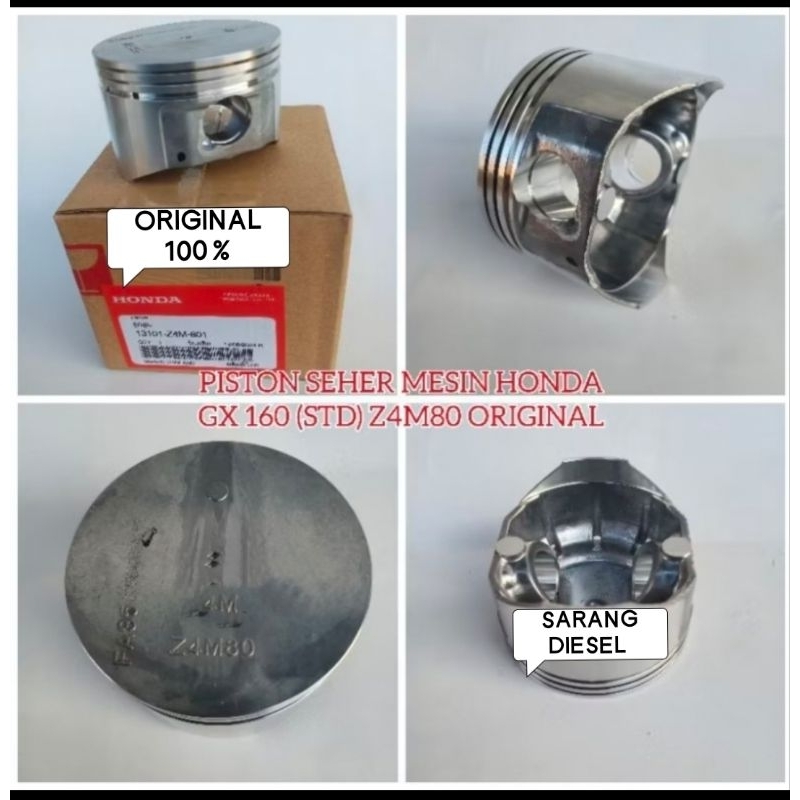Jual piston GX 160 STD ( 13101-Z4M-801 ) seher GX 200 STD Original Honda ( 5,5 HP ) | Shopee ...