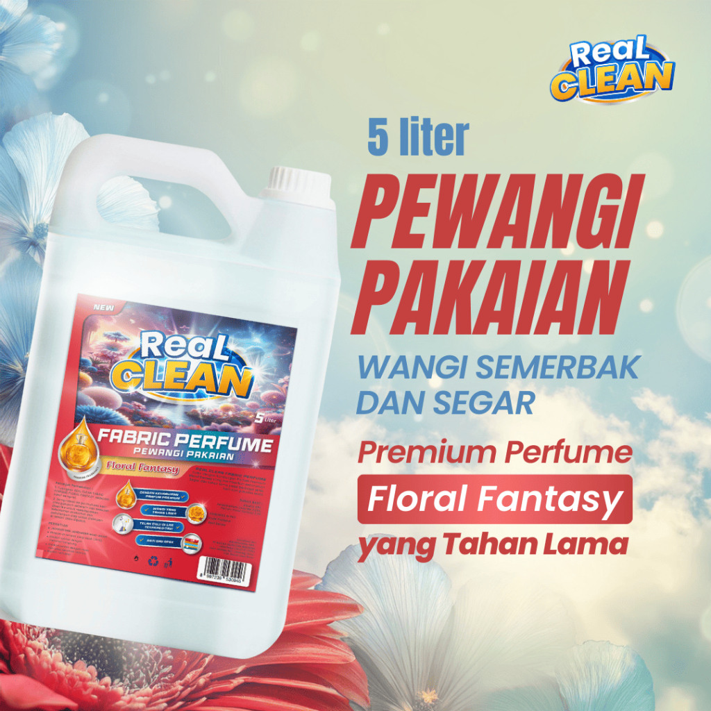 Jual Real Clean Parfum laundry Premium Fabric Spray Antibacterial 5 ...