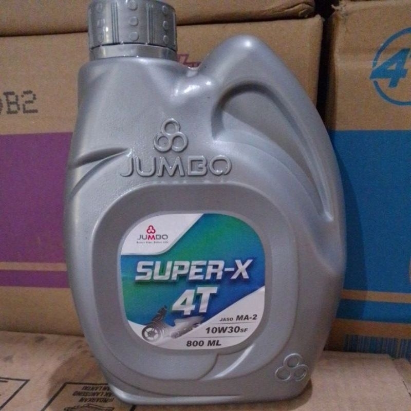 Jual oli jumbo super x 4tak 10/30 800 ml oli motor bebek | Shopee Indonesia