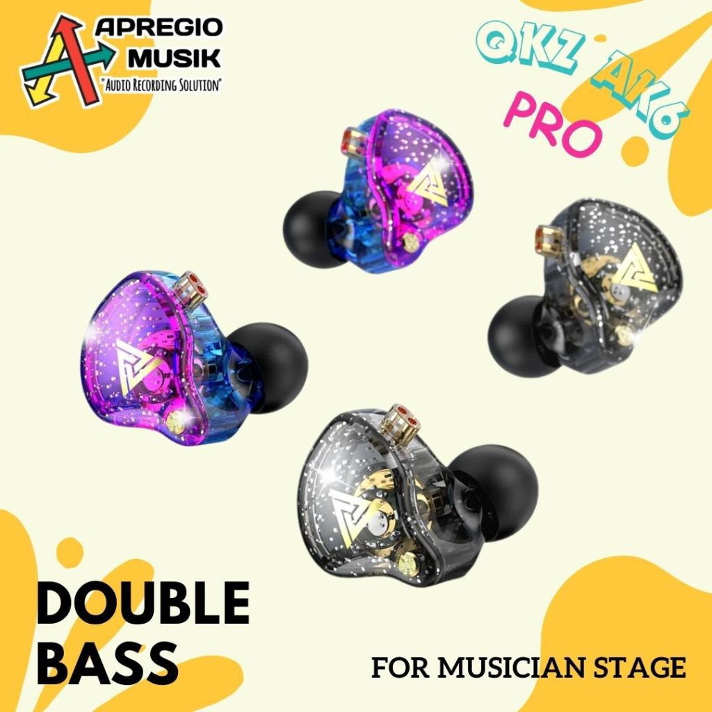 Jual QKZ AK6 PRO ORIGINAL IEM Detachable Cable Earphone double Bass ...