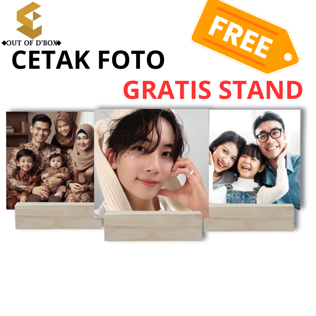 Jual Cetak Foto + Stand Kayu | Stand foto meja | Print foto | Shopee ...