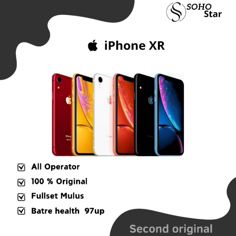 Jual Apple iPhone XR 256GB/128GB/64GB/Second Original 100% Mulus Normal Fullset No Recond No ...