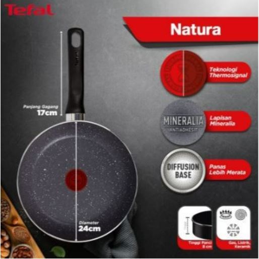 Jual Tefal Natura Frypan 24 cm Penggorengan Wajan ANTI Lengket. ORIGINAL | Shopee Indonesia