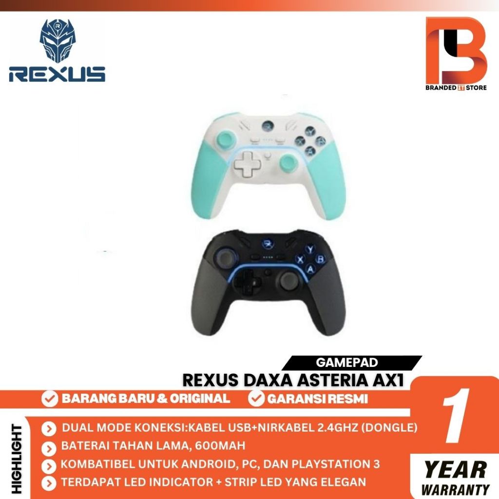 Jual REXUS DAXA ASTERIA AX1 AX 1 AX-1 Gamepad Original | Shopee Indonesia