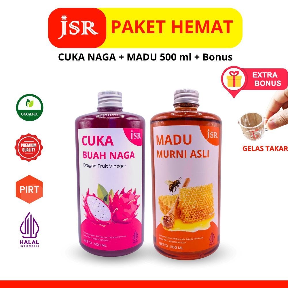 Jual BUNDLE HEMAT CUKA BUAH NAGA DAN MADU ASLI 500 ml JSR Rempah | Shopee Indonesia