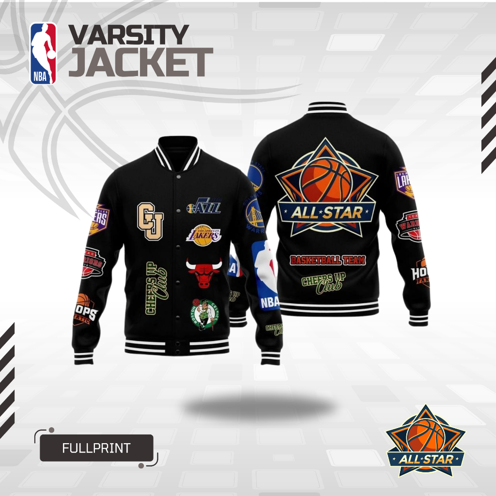 Jual VARSITY JAKET BASKETBALL ALL STAR NBA HITAM SERIES | Shopee Indonesia