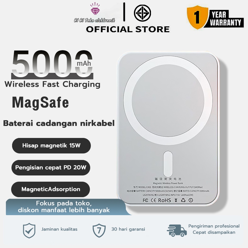 Jual Original Magsafe Powerbank 5000mah Magnetic 20W Fast Charging Mini ...