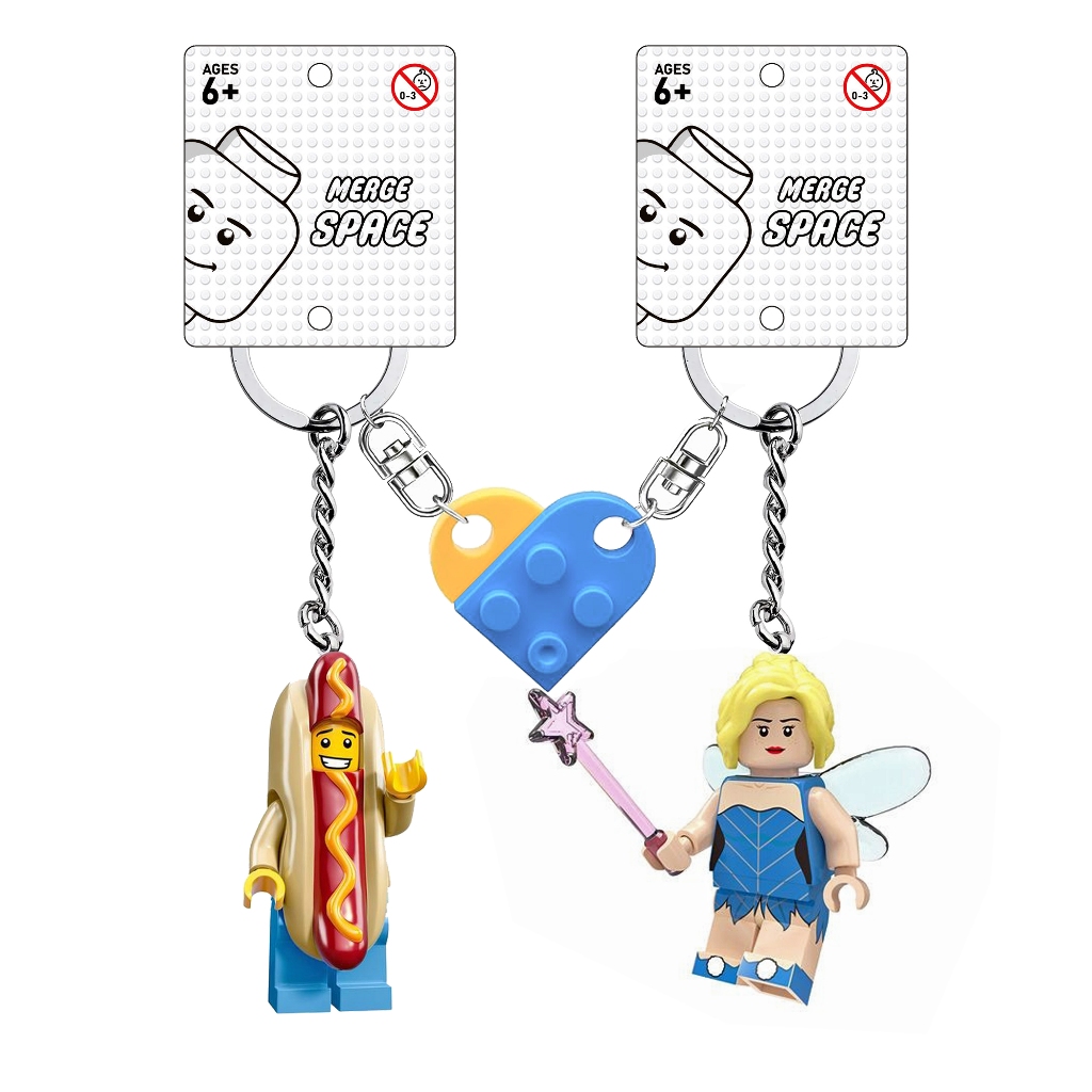 Jual Merge Matching Lego Keychains Hotdog Guy & Fairy Girl | Shopee ...