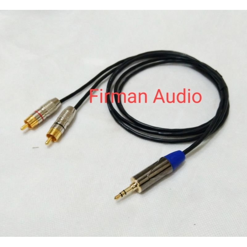Jual Kabel Aux Audio Canare 50cm-3mtr Jack Mini Stereo 3.5mm Male To 2 RCA Male | Shopee Indonesia