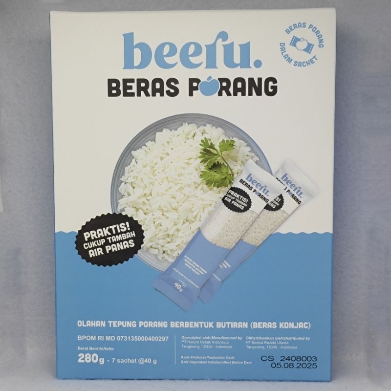 Jual Beeru Beras Porang Box | Pouch 500 gram - Shirataki Konjac Rice ...