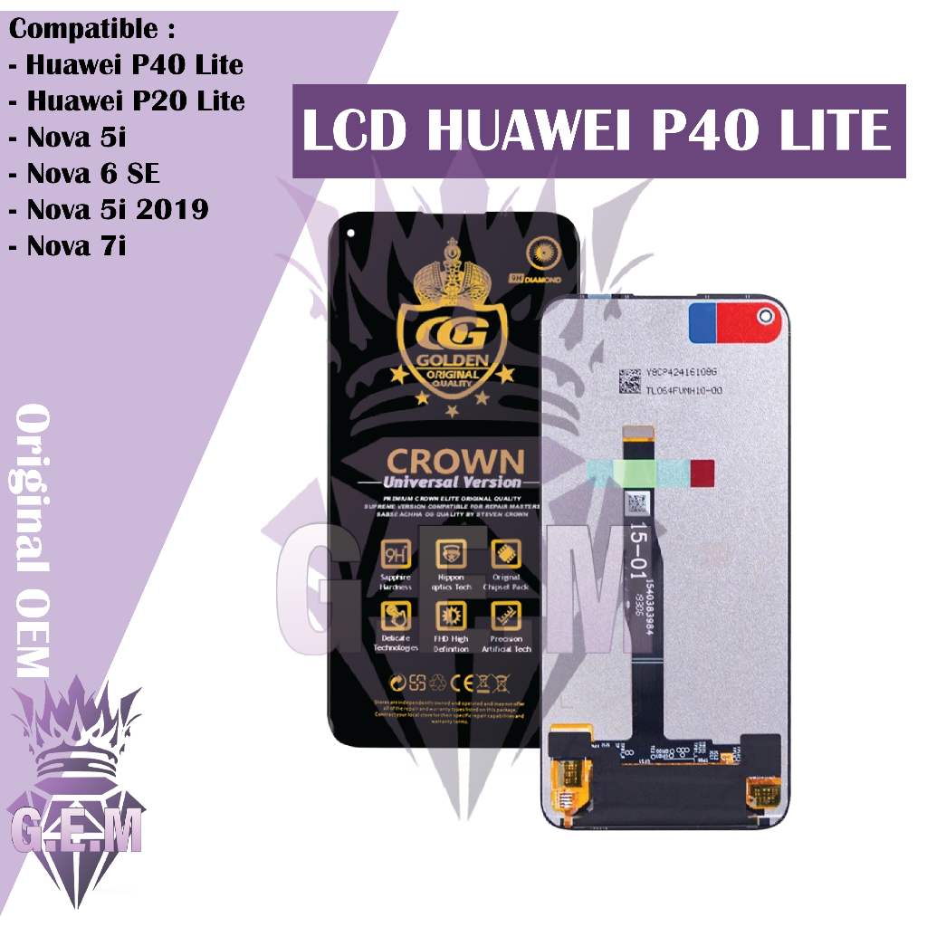 Jual LCD HUAWEI P40 LITE / NOVA 5i / NOVA 6 SE / NOVA 5i 2019 / NOVA 7i / P20 LITE FULLSET ...