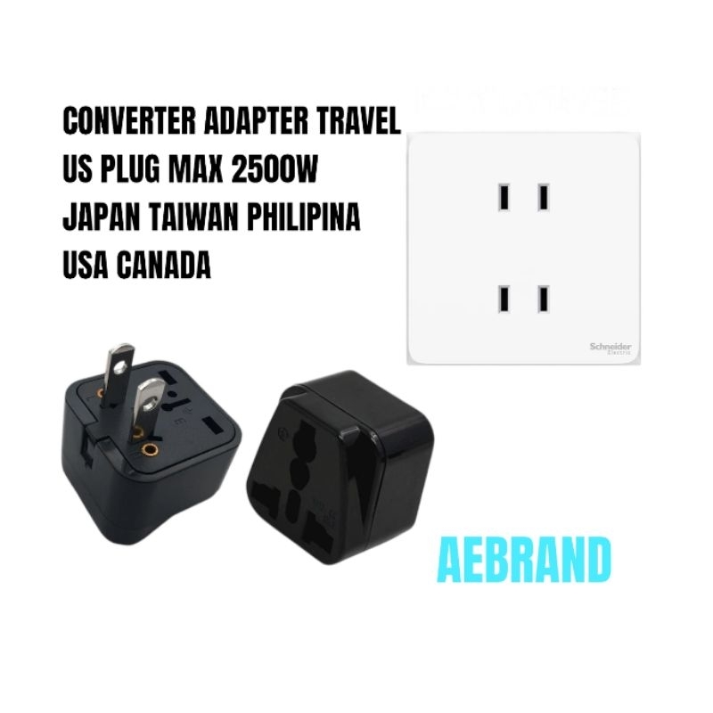 Jual AEBRAND 0Travel Adaptor Colokan over steker JEPANG, TAIWAN dan USA ...