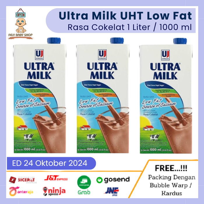 Jual Susu Ultra Milk Low Fat UHT Rasa Coklat 1 L | Shopee Indonesia