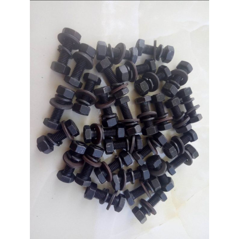 Jual Baut baja roda traktor + ring baja kunci 19 ( 1 dus = isi 50 bj ...