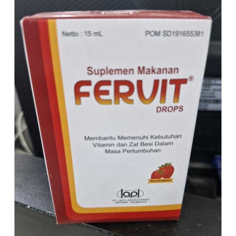 Jual FERVIT DROP 15ML - Suplemen Vitamin dan Zat Besi/ED MEI 2026 ...