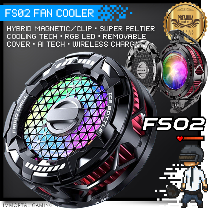 Jual [IM] FS02 Hybrid Magnetic Funcooler Gaming Kipas Pendingin utk HP Smartphone Tablet iPad ...