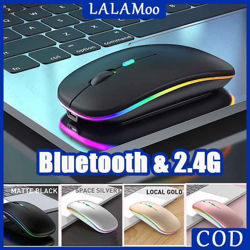 Jual 2.4G Rechargeable Mouse Wireless Rechargeable Silent Click Slim ...