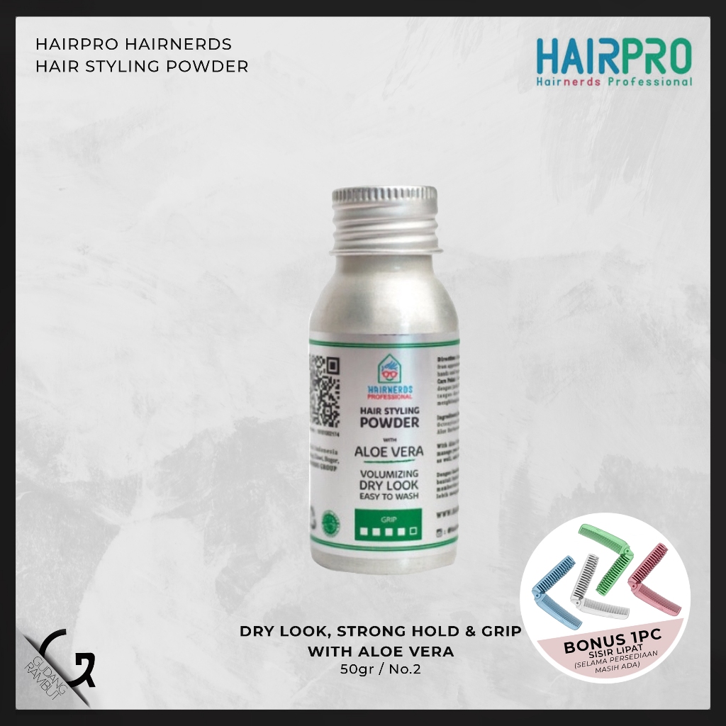 Jual Hairnerds Professional Freestyle Dust Powder Styling Clay Water ...