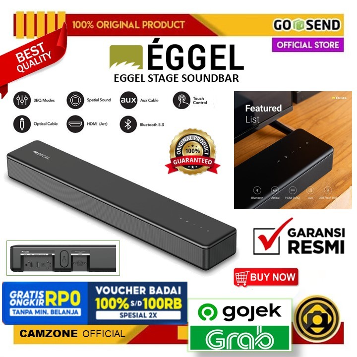 Jual Eggel Stage SoundBar / Sound Bar with Built-In Woofer | Shopee ...