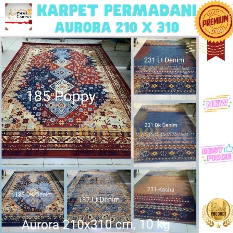 Jual karpet permadani 210x310 jumbo karpet aurora besar lantai ruang ...