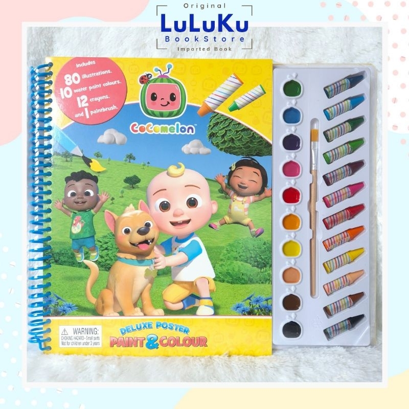 Jual Buku Mewarnai Anak Import COCOMELON DELUXE POSTER PAINT AND COLOUR ...