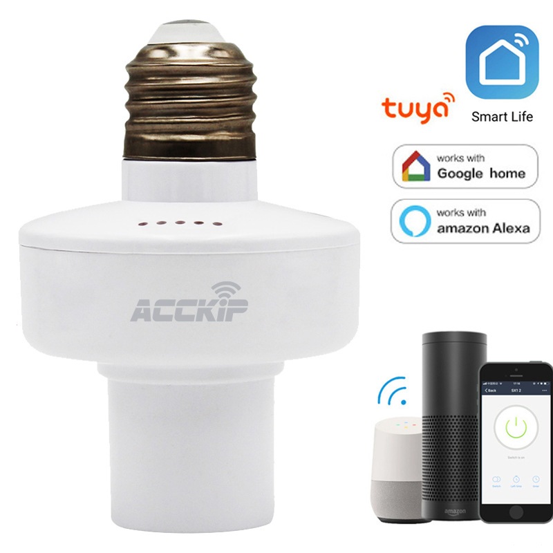 Jual Vici Smart Lamp Socket E27 WiFi Light Bulb Fitting Lampu Pintar ...