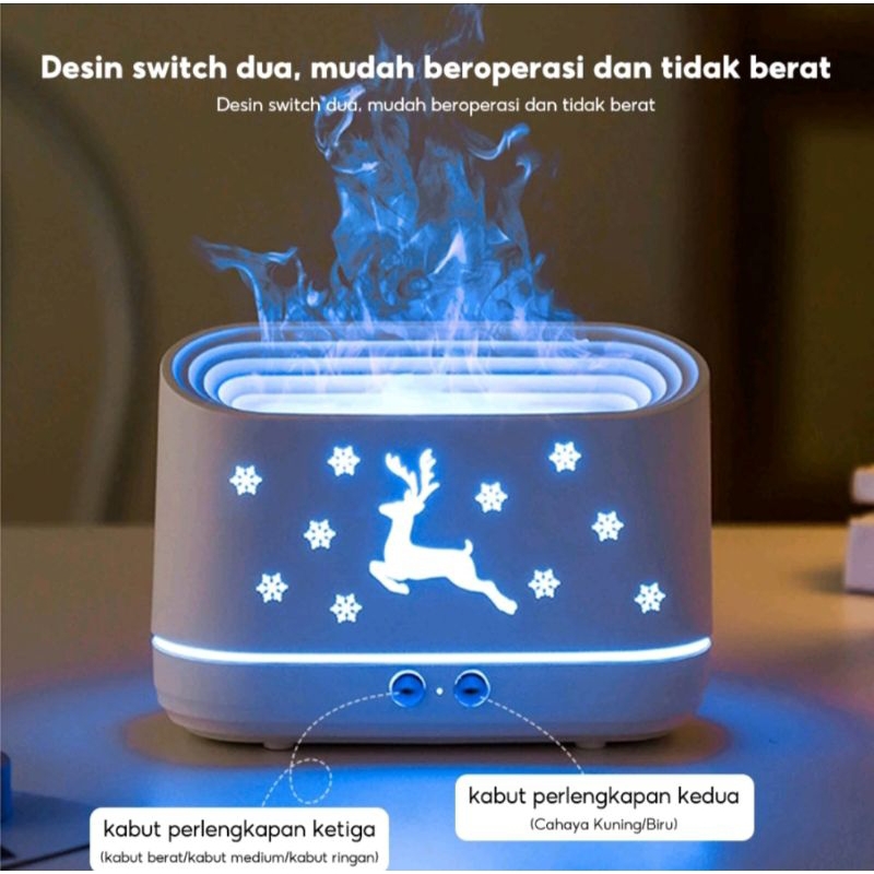 Jual Diffuser Humidifier LED Simulasi api air Aroma min iHumidifier 300 ...
