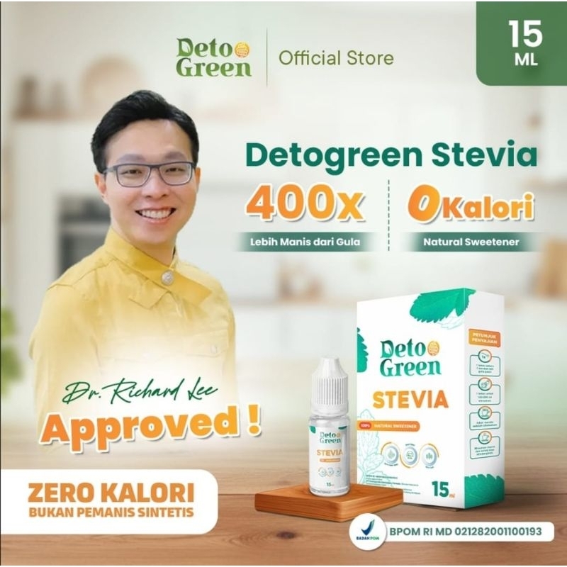 Jual [ ORIGINAL ] Detogreen Stevia Gula Tetes Sehat Alami Nol Kalori ...