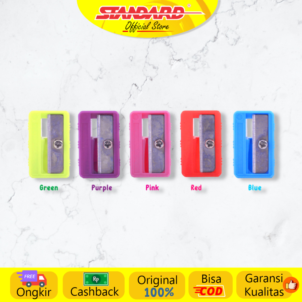 Jual Standard - Colorful Sharpener Happy Pencil ( Rautan / Peruncing ...
