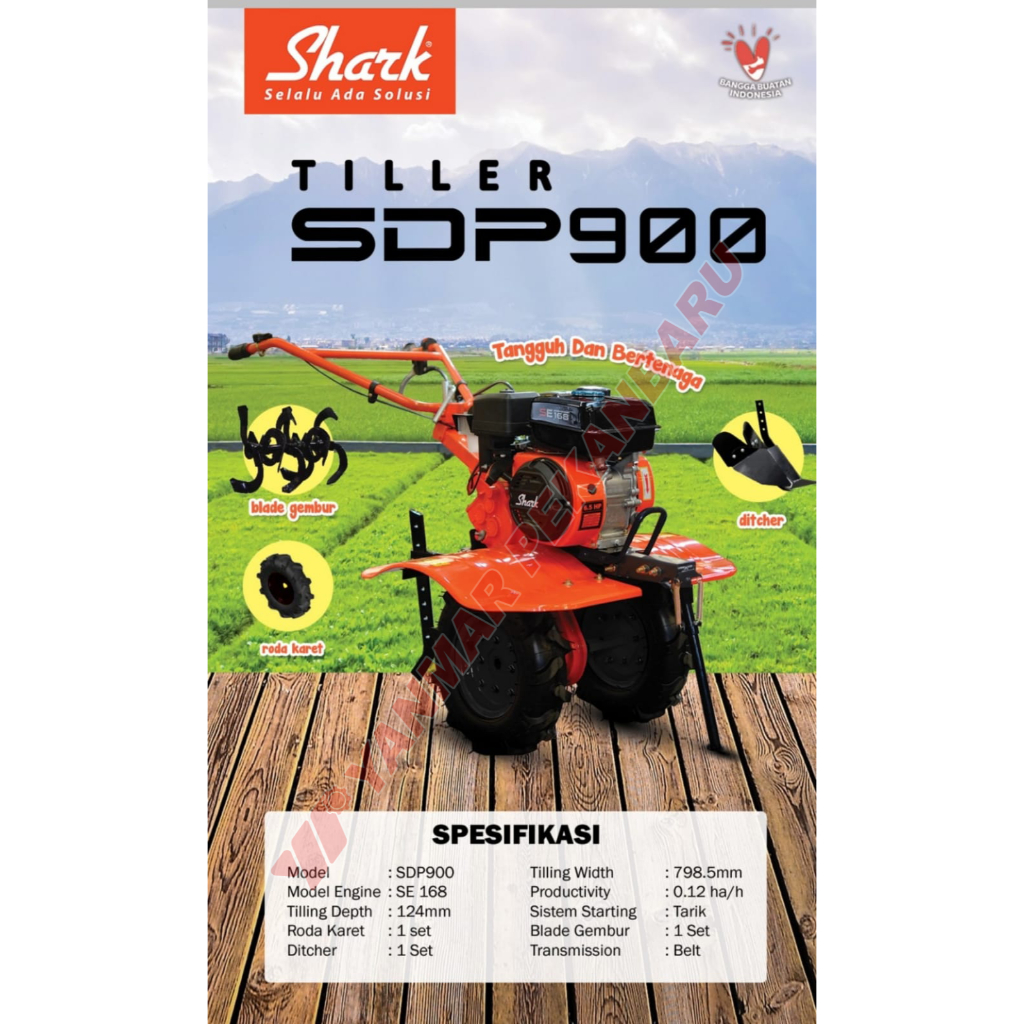 Jual Traktor Mini Tiller Cultivator SHARK SDP 900 | Shopee Indonesia
