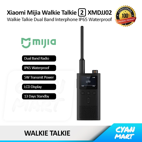 Jual Xiaomi Mijia Walkie Talkie 2 Dual Band UVF VHF Interphone IP65 ...