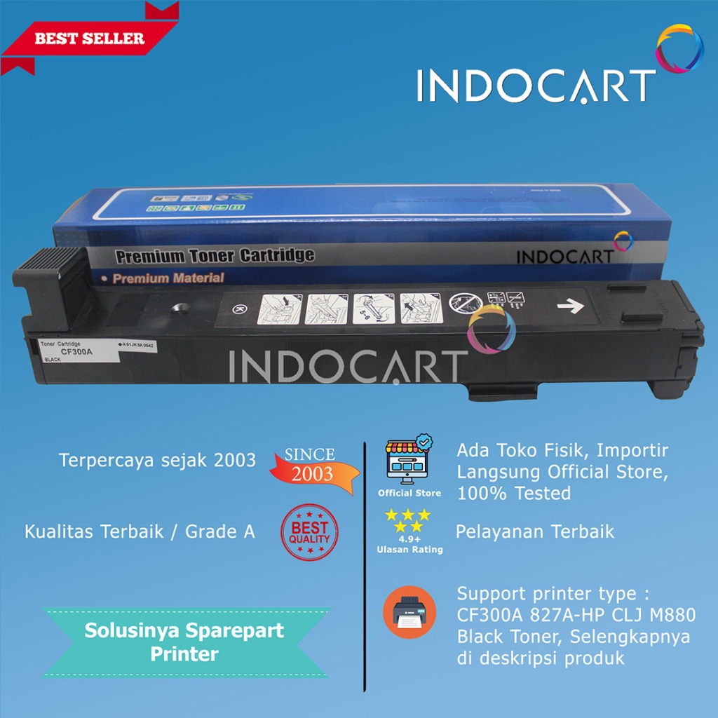 Jual Toner Cartridge Compatible CF300A CF301A CF302A CF303A 827A-HP M880 | Shopee Indonesia