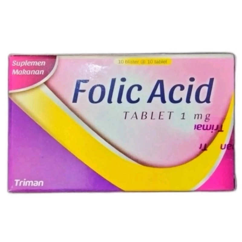 Jual Folic Acid / Asam Folat Triman 1 Box 100 tablet / Suplemen ...
