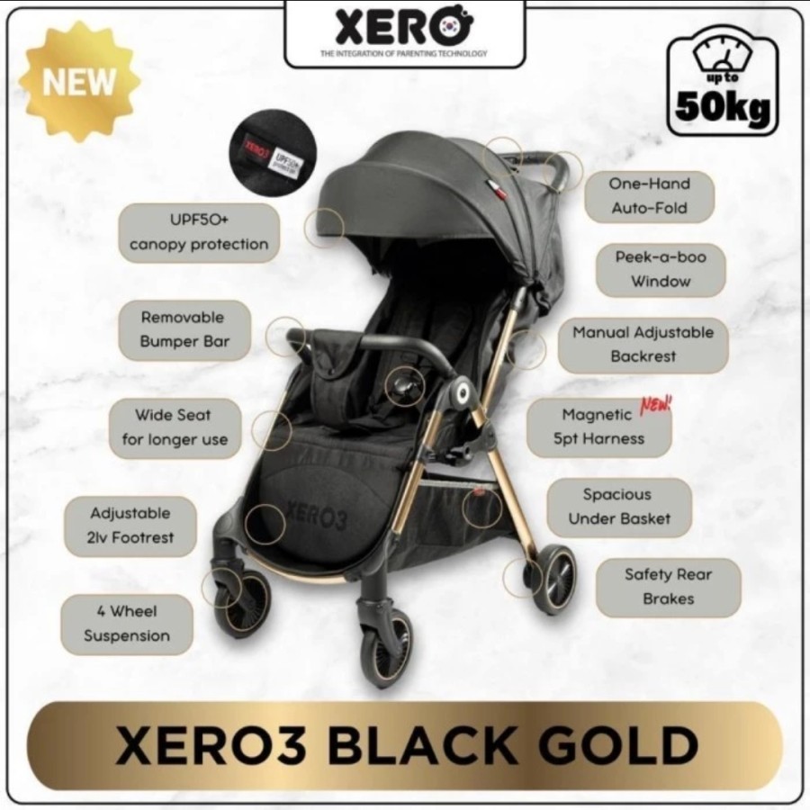 Jual XERO 3 autofold stroller cabin dorongan bayi | Shopee Indonesia