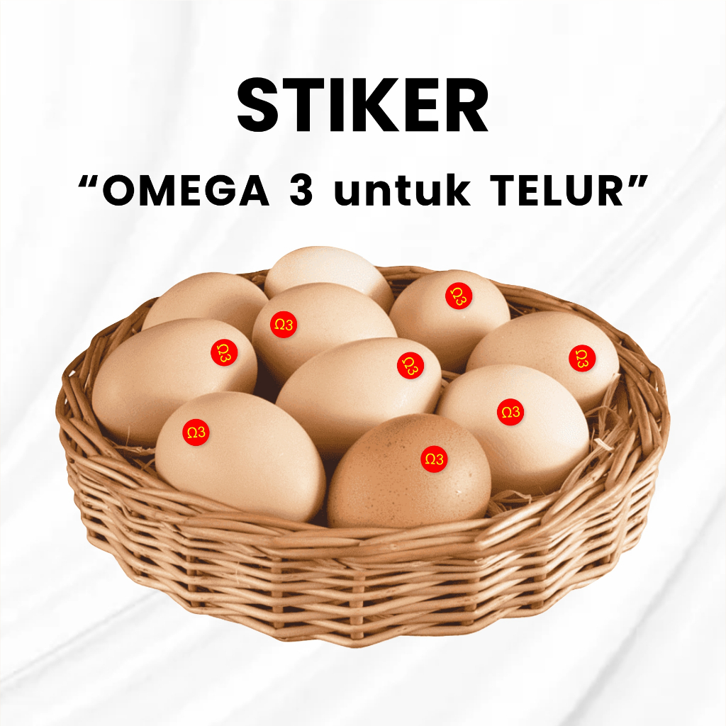 Jual Stiker Kecil Omega-3 Telur - Label Nutrisi Telur Sehat Bergizi ...