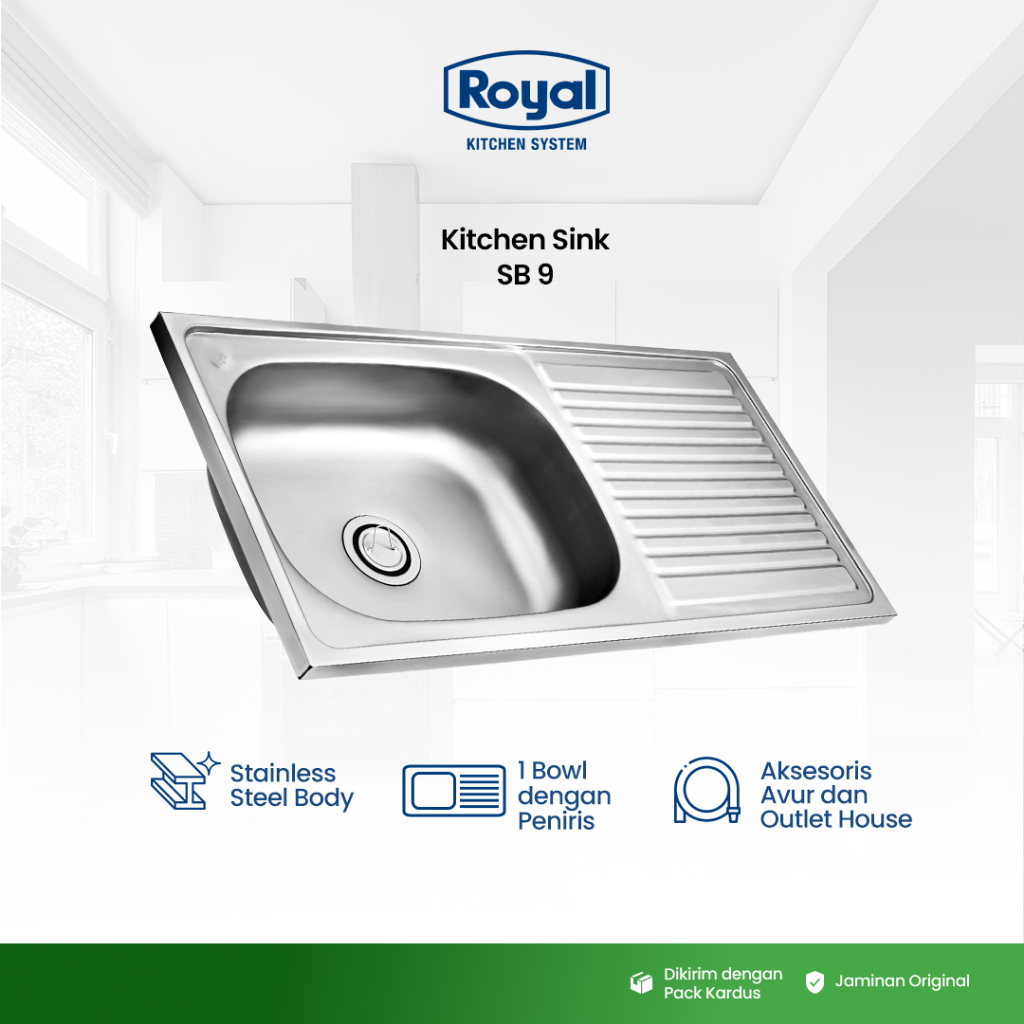 Jual Royal Kitchen Sink SB 9 | Bak Cuci Piring Stainless | Shopee Indonesia