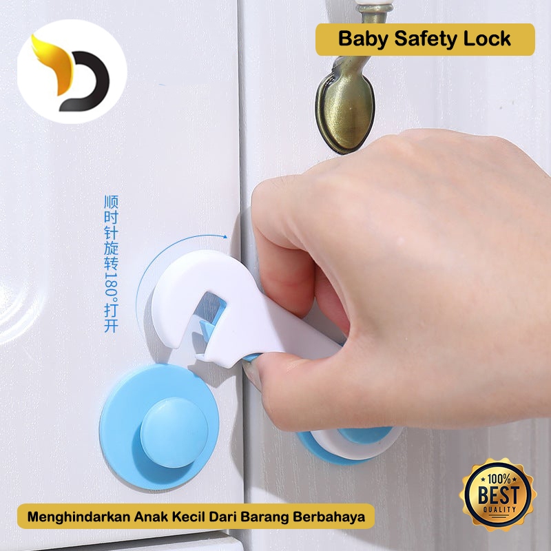 Jual Pengaman Laci Lemari Safe Lock Pengait Pintu Penahan Kulkas ...