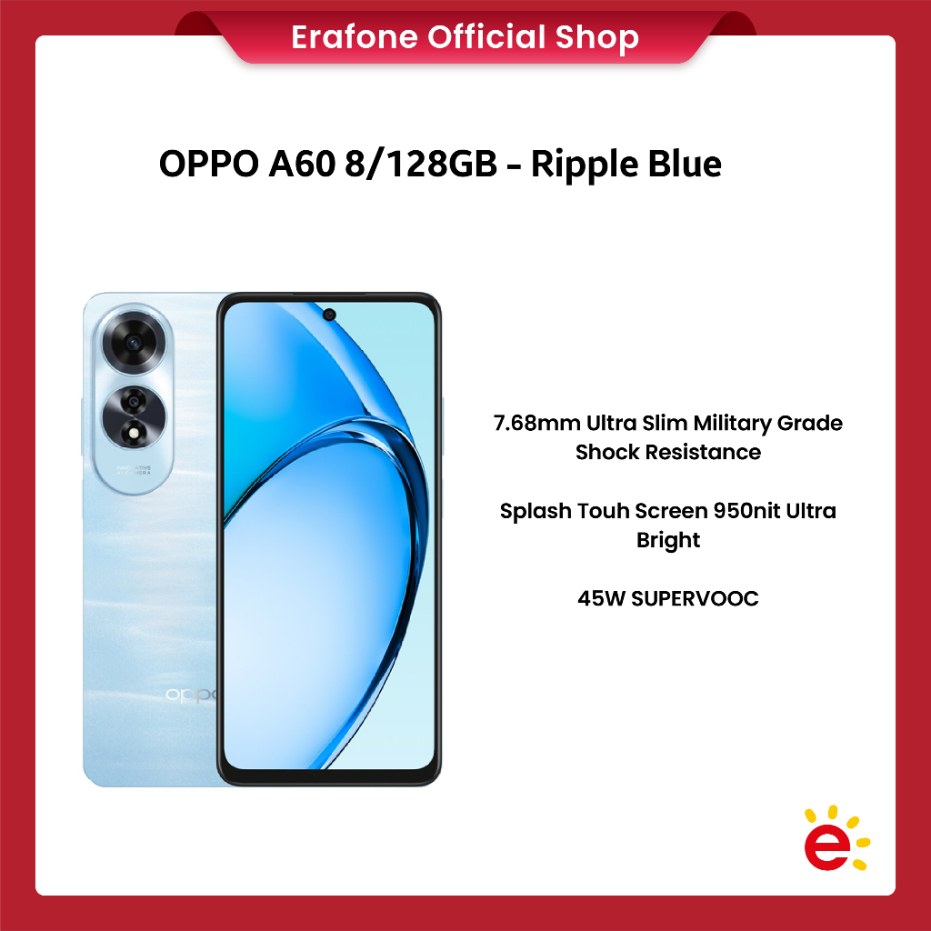 Jual OPPO A60 8/128GB - Ripple Blue | Shopee Indonesia