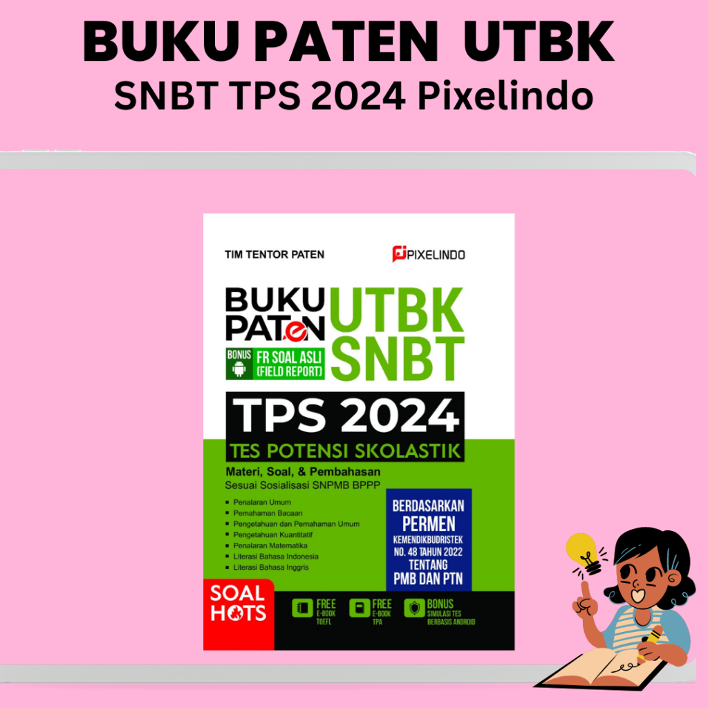 Jual Buku PATEN UTBK SNBT TPS 2024 Pixelindo | Shopee Indonesia