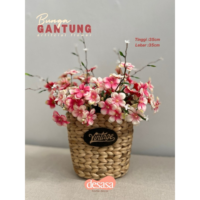 Jual RANGKAIAN BUNGA VAS KERANJANG | Shopee Indonesia