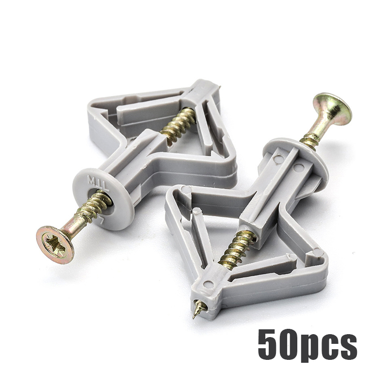 Jual 50Set Butterfly Expansion Bolt Sekrup Gypsum Nylon Toggle ...