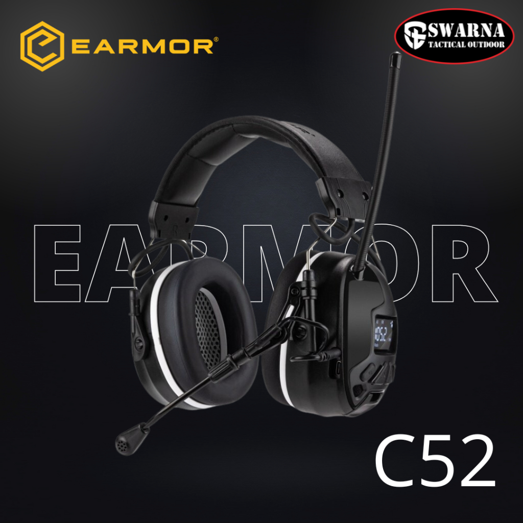 Jual EARMOR Hearing Protection Earmuff C52 Headset Bluetooth | Shopee ...