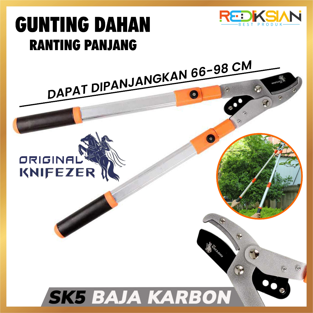 Jual Gunting Pohon Dahan Ranting Batang Stek Bunga Taman Pruning Telescopic Gagang Panjang ...