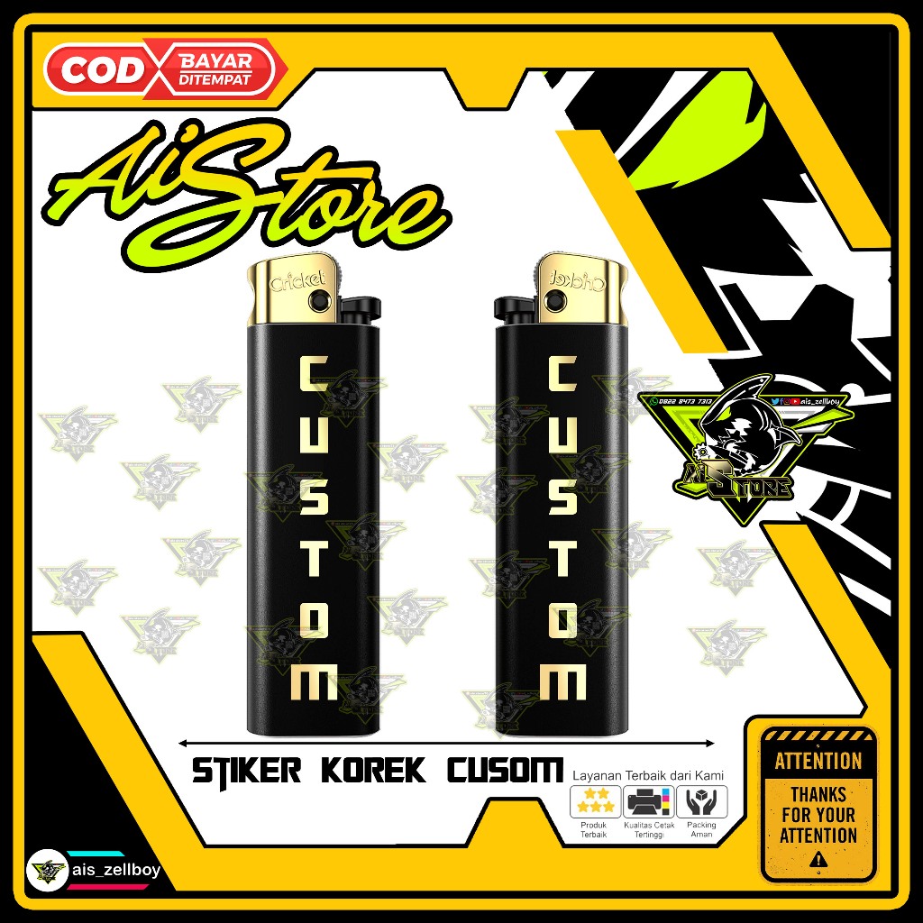 Jual Stiker Korek Custom | Shopee Indonesia