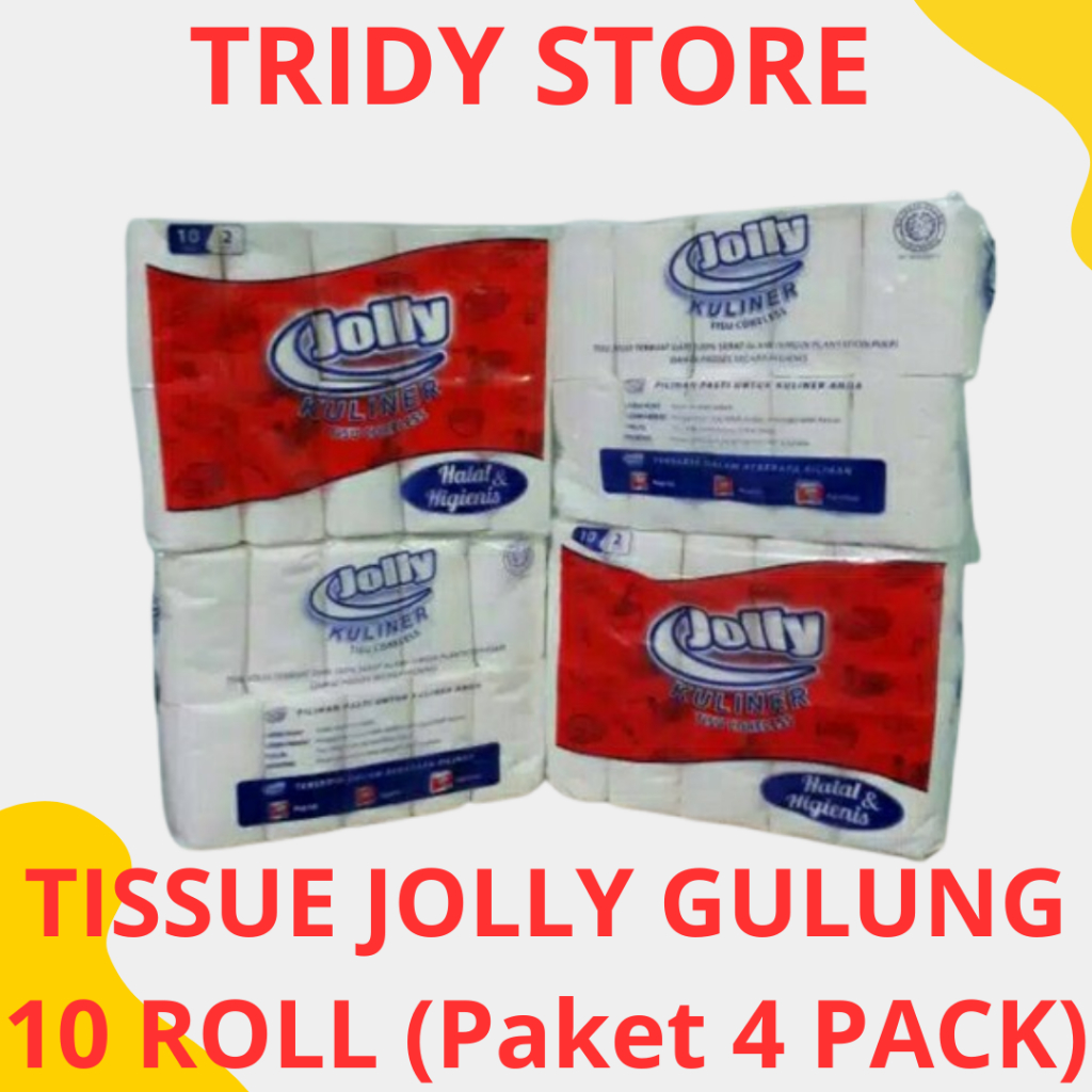 Jual Tissue JOLLY Kuliner Coreless 10 Roll 2 Ply ( Paket 4 Pack ...
