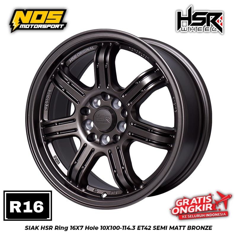 Jual VELG MOBIL R16 SIAK HSR R16X7 H10X100-114,3 ET42 SMBRZ | Shopee Indonesia